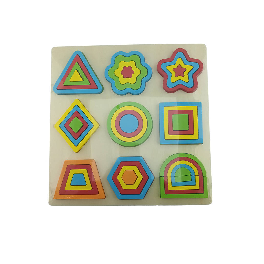 JUEGO DIDÁCTICO MADERA FIGURAS DISTINTAS FORMAS Y COLORES 29.7X29.7CM ...