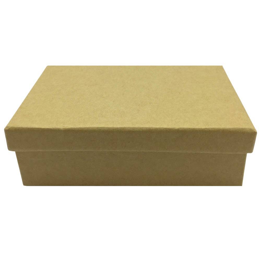 FIGURA CARTON CAJA RECTANGULAR MEDIANA 14X09X04CM CAFE ATLANTIK