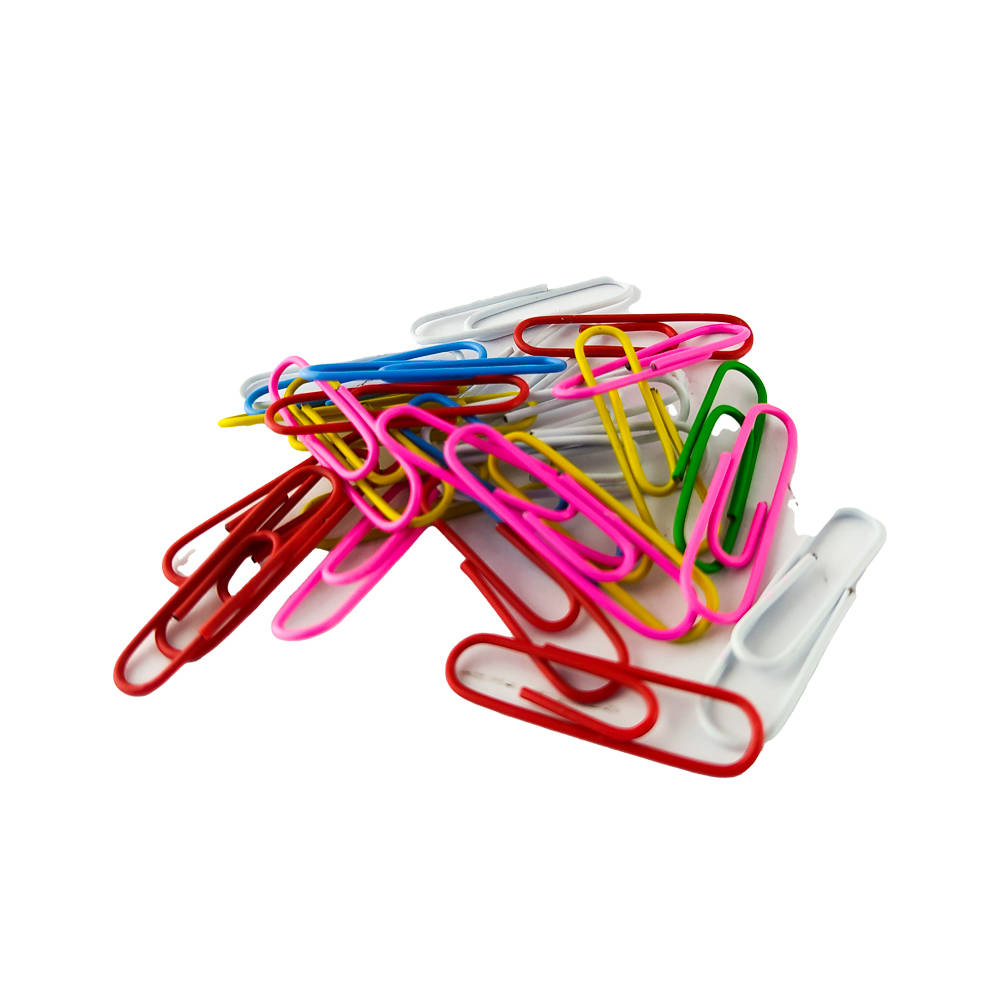 CLIPS 33MM 100 UNID PUNTA REDONDA COLORES FOSKA