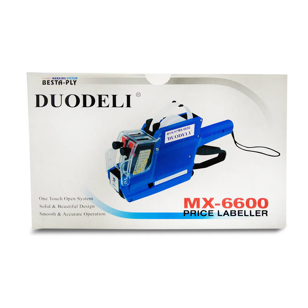 ETIQUETADORA MANUAL 10 DÍGITOS 15X21MM X2 A-Z + 0-9 MX-6600 DUODELI