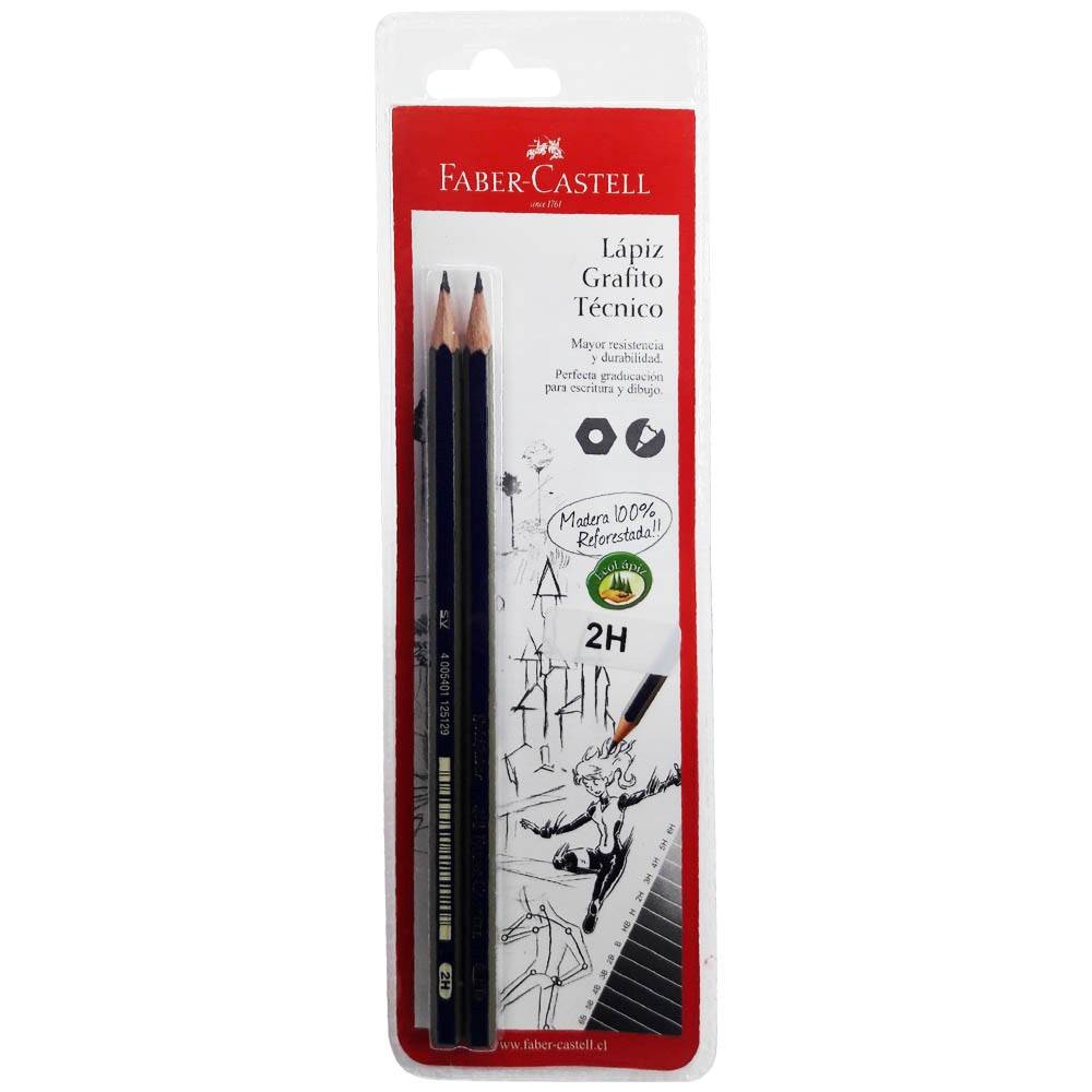LÁPIZ MINA 2H 1221 HEXAGONAL BLISTER 02 UNID GOLDFABER
