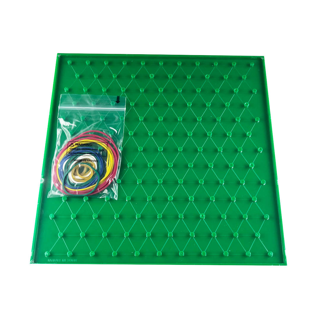 GEOPLANO DOBLE CARA 23X23CM 01 UNID COLORES