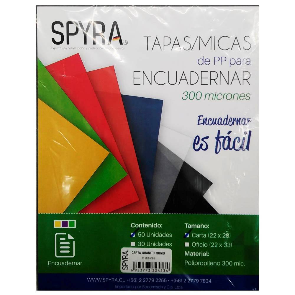 MICA GOFRADA CARTA 300 MIC HUMO PP 050 UNID SPYRA