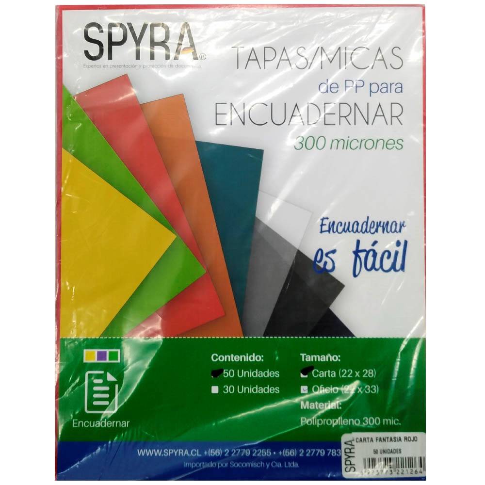 MICA FANTASIA CARTA 300MIC ROJO 050UNID SPYRA