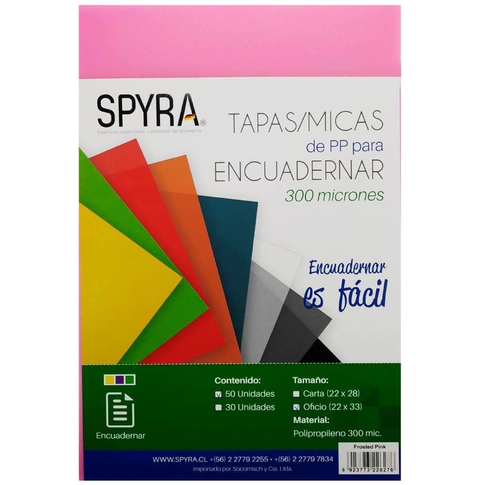 MICA GOFRADA OFICIO 300 MIC ROSADA PP 050 UNID SPYRA